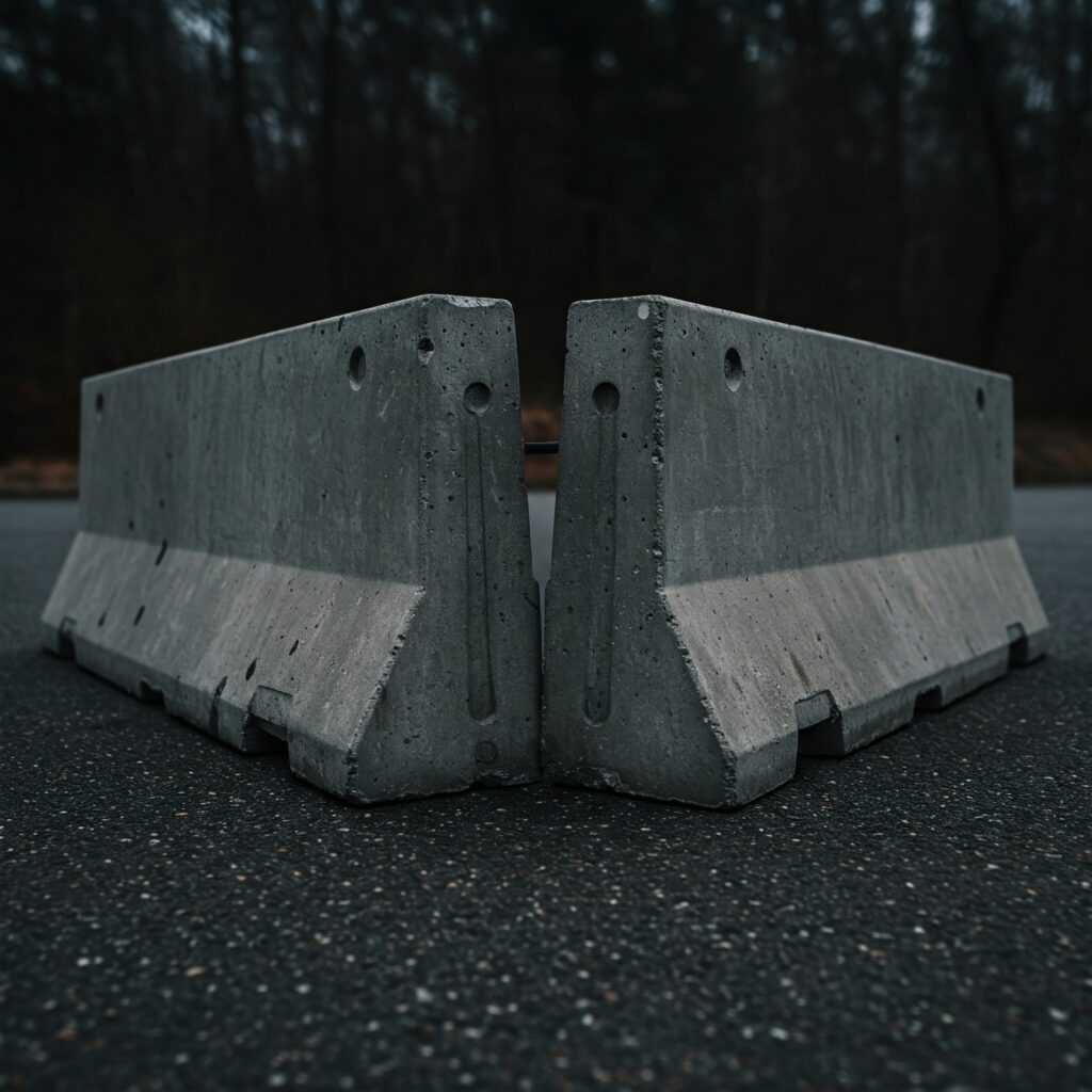 Double-Sided Concrete Barriers In UAE - Jet Concrete Work